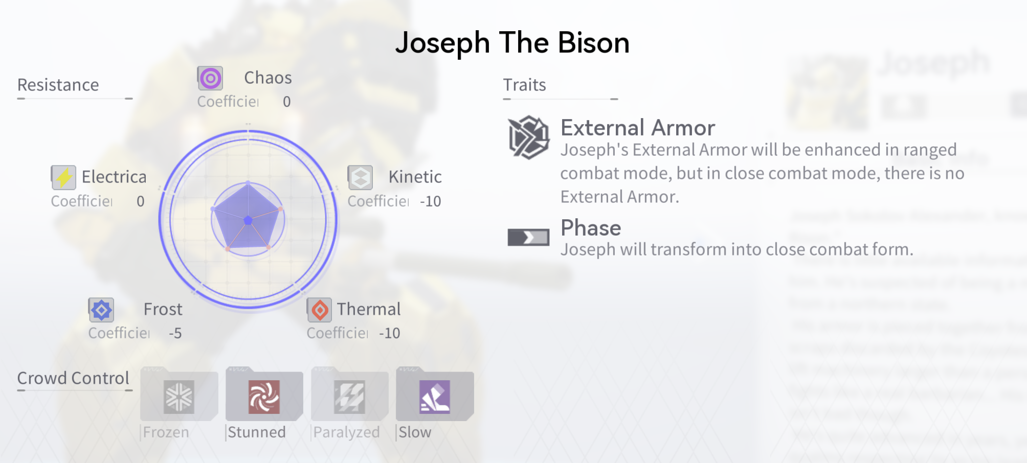 Neural Simulation Spotlight: Joseph The Bison | Snowbreak: Containment Zone